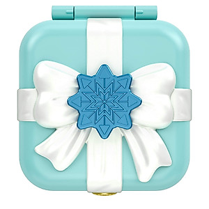 Polly Pocket Hidden Hideouts Frosty Fairytale Compact: 3 Hidden Hideouts, 3 Hidden Reveals, 3 Accessories, 1 Micro Polly Doll & Sticker Sheet