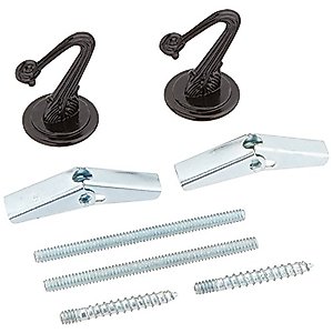 Panacea 86101 Swag Ceiling Hook, Black, Pack of 2