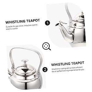 Stainless Steel Kettle Coffee Machine Espresso Machines for Kettle Heating Teakettle for Gas Stove Teakettle for Induction Cooker Tea Kettle with Infuser Boiled Teapot Mikinona