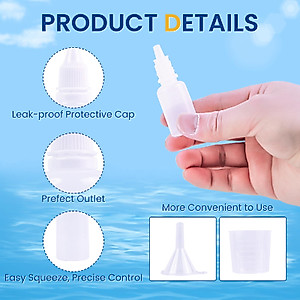 DHAIQC 15 Pcs 20ML Plastic Dropper Bottle, Plastic Empty Squeezable Eye Dropper Bottles Mini Squeeze Eye Liquid Dropper Bottle with Cap (20ml)