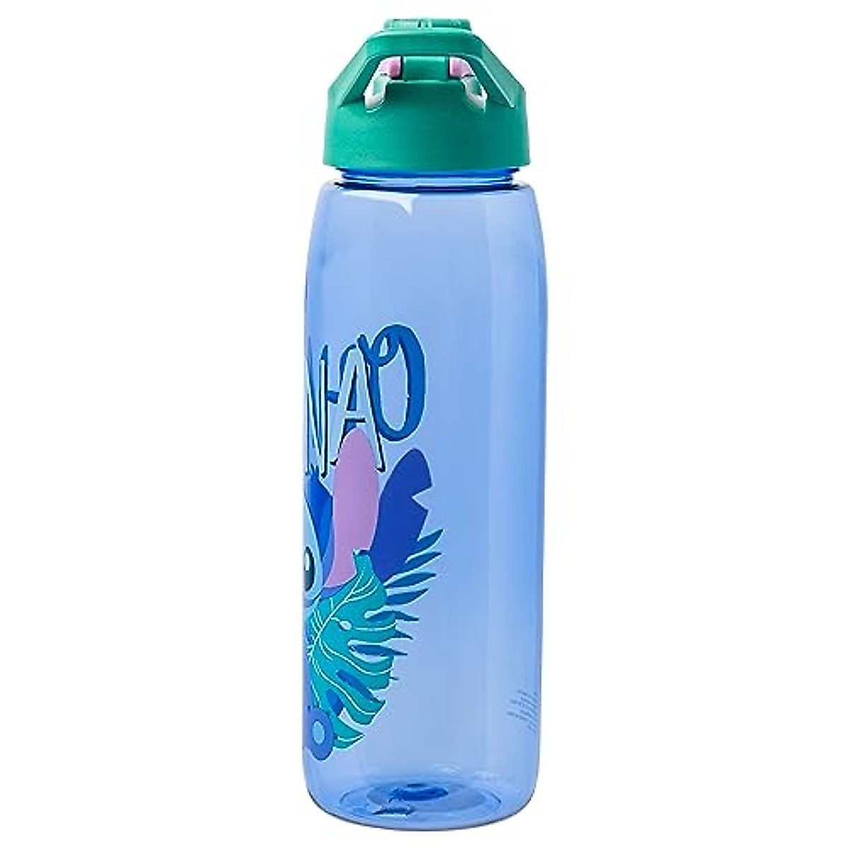 Silver Buffalo Disney Lilo and Stitch Ohana Cute Stitch Water Bottle with Screw-On Lid, 28 Ounces