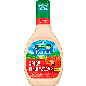 Hidden Valley Spicy Ranch Topping and Dressing, 16 Fluid Ounce Bottle (Package May Vary)