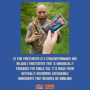 Naturally Occurring, Reliable, All Purpose, Easy-to-Use Fire Starter for Wood Stoves, Fireplaces, Campfires, and Bonfire – Waterproof, Windproof, Safe, Clean, Odorless | 100 Pack