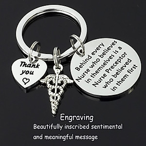 Hutimy Nurse Instructor Gift Keychains Nurse Preceptor Thank You Jewelry Nursing Instructor Appreciation Gifts Nursing Preceptor Keychain