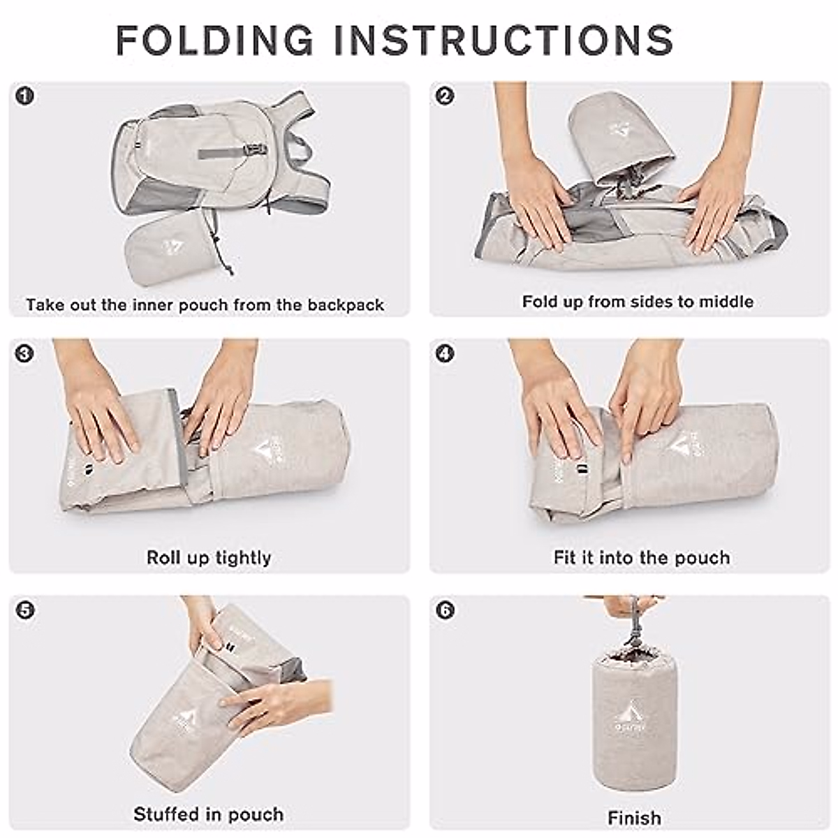 G4Free 12L Hiking Backpack, Lightweight Small Hiking Daypack for Outdoor Travel Mini Foldable Shoulder Bag