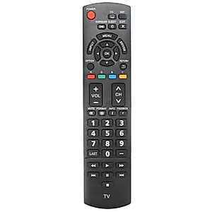 AIDITIYMI N2QAYB000706 New Replacement IR Remote Compatible for Panasonic LCD TV TC-L32X5 TC-P42X5 TC-50PU54 TC-P50U50 TC-P50X5 TC-P60U50 TC-60PU54