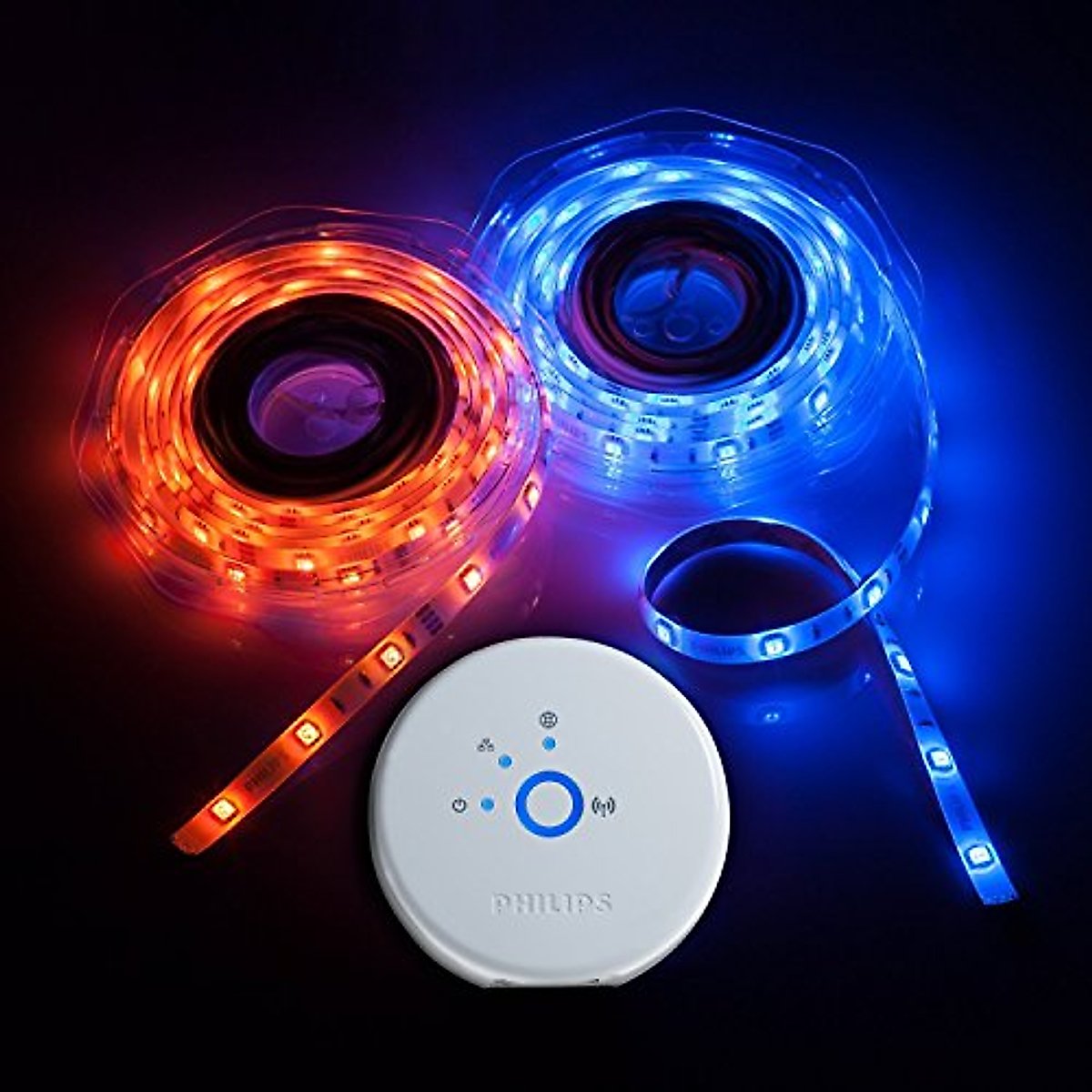 Philips Hue LightStrip 2-Pack Dimmable LED Smart Light Starter Kit (Older Model, 2 LightStrips and 1 Bridge, Compatible with Amazon Alexa, Apple HomeKit and Google Assistant)