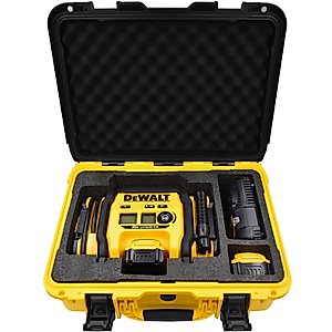 Air Compressor Case for DEWALT 20V MAX Tire Inflator DCC020IB - Waterproof, Dustproof, Shockproof Air Pump Hard Storage Carrying Bag for DEWALT Tools, Battery & Charger - Case Only