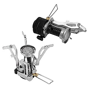 Portable Camping Stove,Foldable Outdoor Survival Integrated Furnace Burners Mini Backpacking Stove for Outdoor Camping Hiking Cooking Traveling BBQ Picnic