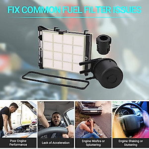 6.7 Powerstroke Fuel Filter Element - Compatible with 2017 2018 2019 2020 2021 2022 6.7L Ford F-250 Super Dury, F-350 Super Duty - Replace # FD-4624 FD-4625 HC3Z-9N184-B HC3Z-9N184-C