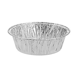 Juvale 100 Pack Mini Individual Pot Pie Pans, Round Disposable Aluminum Tins for Small Business, Catering, Baking, and Cafes (5 In)