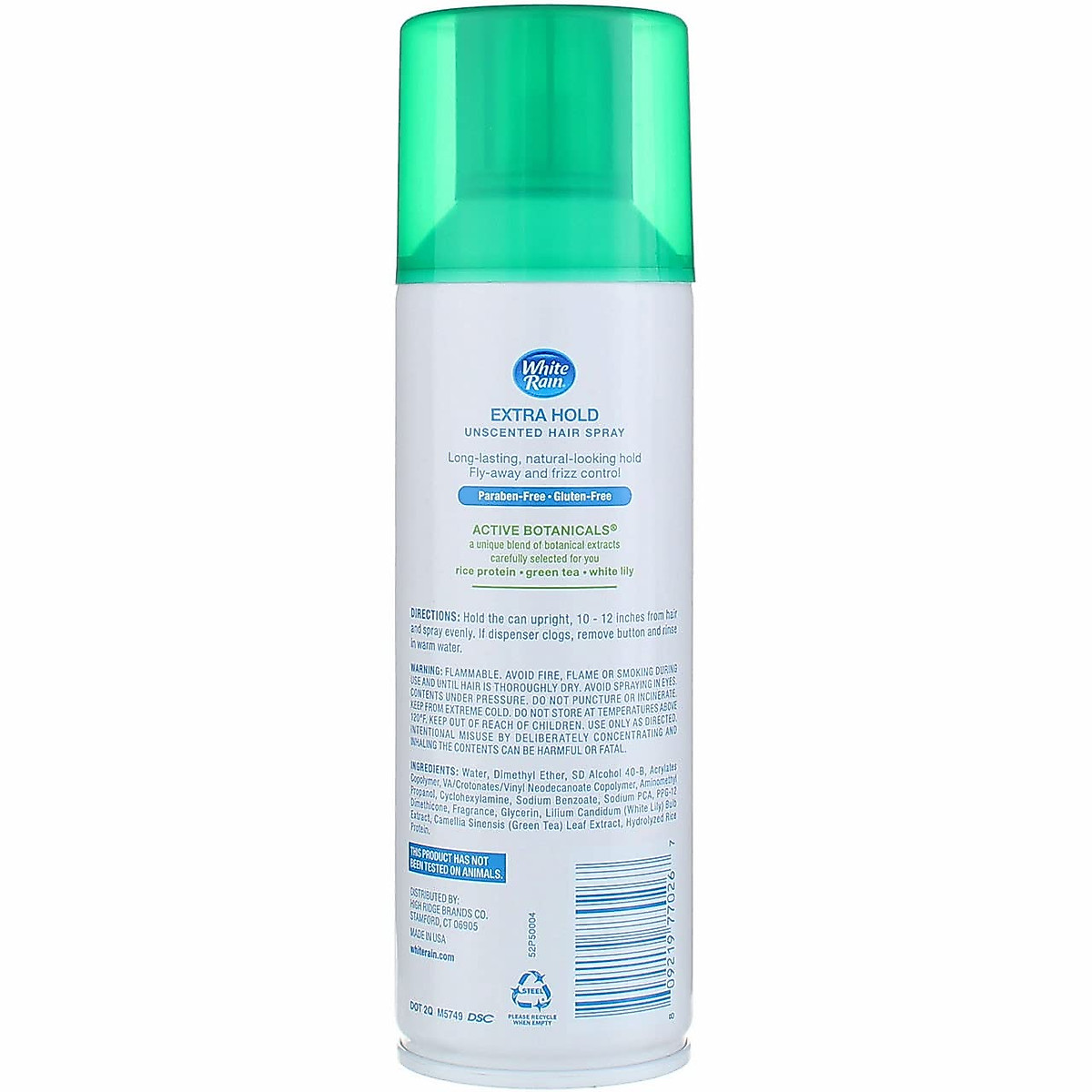 White Rain Aerosol Hairspray Unscented, Extra Hold 7 oz (Pack of 4)