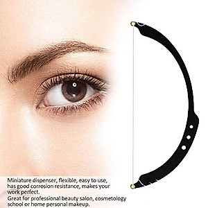 Eyebrow Mapper with Strings, String/symetric brow drawing marking ruler, Microblading Line Marker Ruler Eyebrow Tattoo Measuring Tool With 10pcs Thread Lines for Eyebrow Mapper(Black)