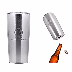 Outdooring Adventure Twenty Stainless Steel Travel Mug 20 oz Vacuum Insulated Travel Mug with Convenient Built-In Bottle Opener