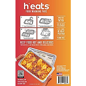 Heats Food Warming Pads | Full Pan Water Activated Disposable Food Warmers for Parties | Used w/ Chafing Dish, Aluminum Pans, Foil Trays, Buffet Kit, Kitchen Accessories (Pans NOT Included) | 6 Pack