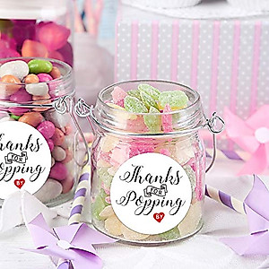 50 Thanks for Popping by Stickers, Baby Shower Favor Stickers, Baby Shower Stickers, 2 Inch