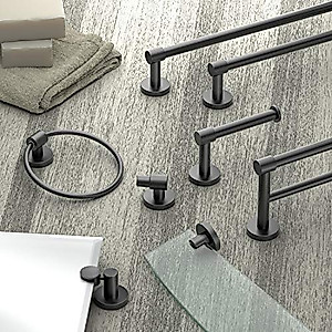 Gatco Reveal Glass Shelf, 20 Inch, Matte Black