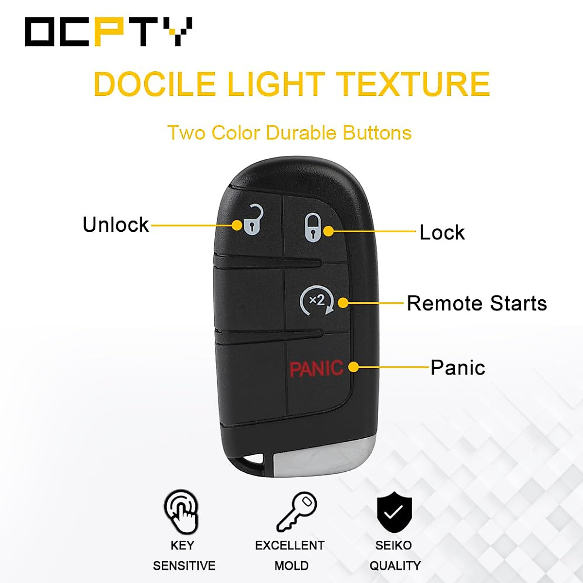 OCPTY Replacement 1Pcs Remotes Key Fob for Dodge Journey for Dodge Durango 2011-2018 M3N40821302
