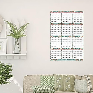 2024 Wall Calendar - Yearly Wall Calendar 2024, January 2024 - December 2024, 22.4" x 34.6", Year Calendar 2024 with Julian Date, Paper Folded Wall Calendar, Large Wall Calendar with 12 Months One Page, Vertical