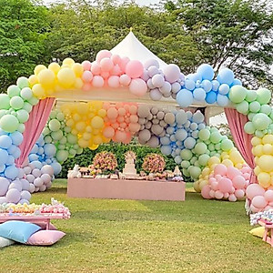 Felice Arts Pastel Balloons Garland Kit Macaron Balloons Arch Kit Baby Shower Rainbow Ice Cream Party Supplies Daisy Birthday Party Decorations