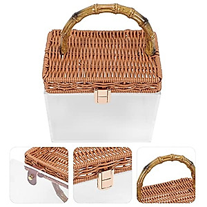 Zerodeko Box makeup travel vanity bag with mirror large desk travel cosmetic case cosmetic cases for traveling transparent storage case skin care storage Bamboo bridesmaid Organizer Acrylic