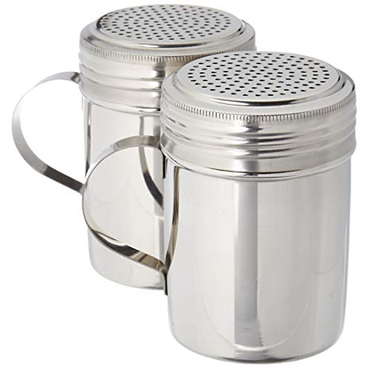 Great Credentials Stainless Steel Versatile Dredge Shaker, Salt, Sugar, Shakers 10 Oz. Each Set of 2