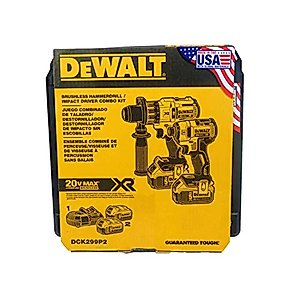Dewalt DCK299P2 5.0Ah 20V Cordless Brushless Drill 2-Tool Combo Kit