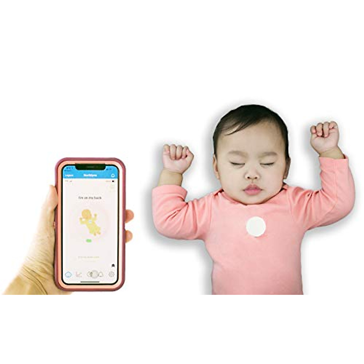 MonBaby Smart Baby Monitor: Tracks Chest Movement, Rollovers, Sleeping Position. Real-Time Alerts to Smartphone. HSA and FSA Approved. MonBaby for Smart Parenting.