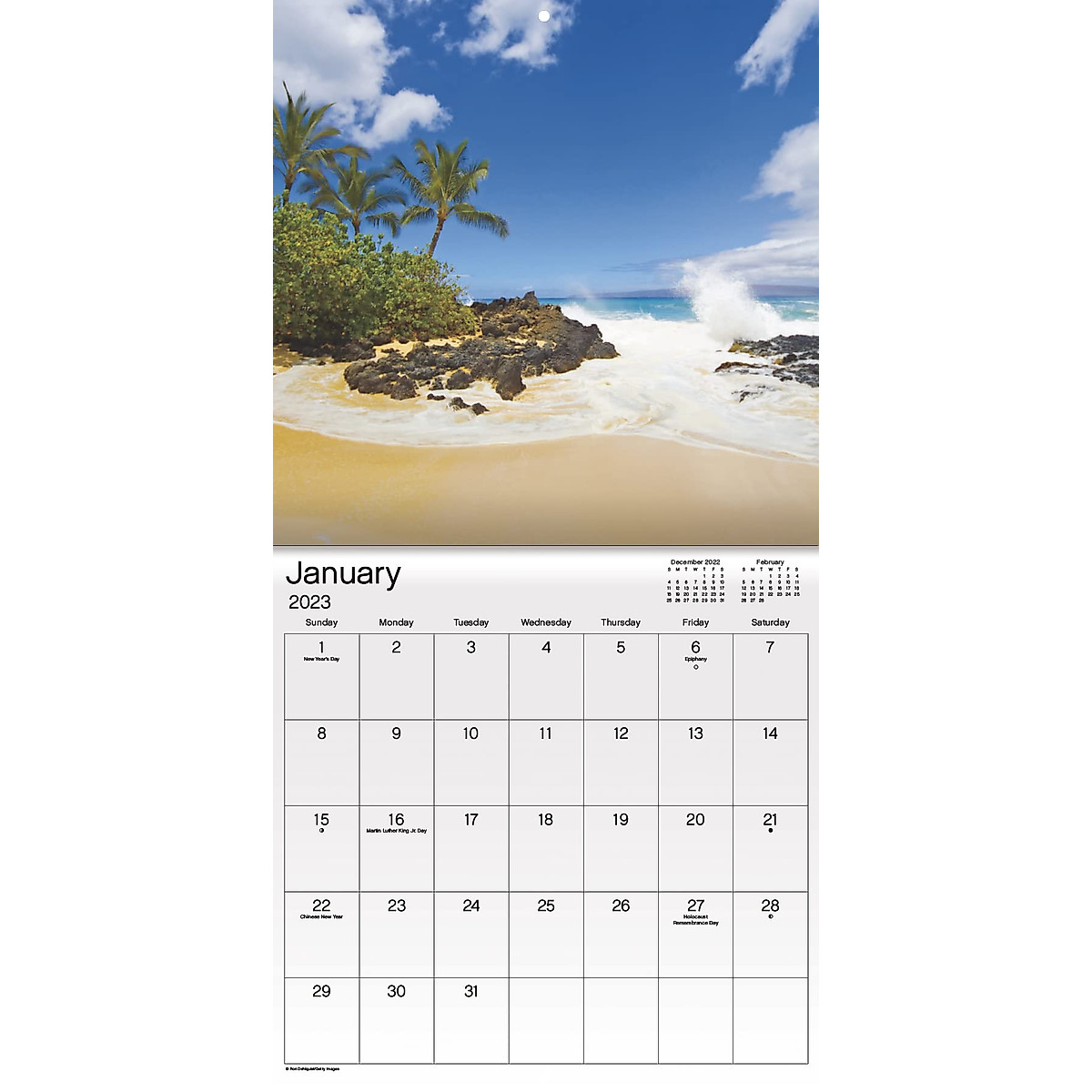 2023 Beaches Mini Wall Calendar