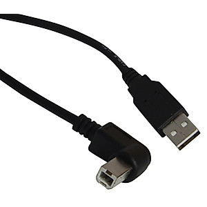 YCS basics 18 inch USB 2.0 Right Angle Printer/Scanner Cable