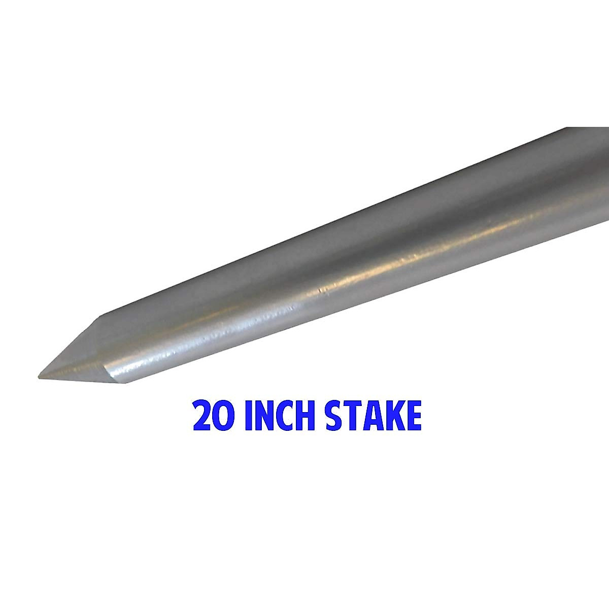 Flags Importer Best Flag Spike Ground Stake for Swooper Super Feather Flutter Banner Pole, 20 inch, Grey