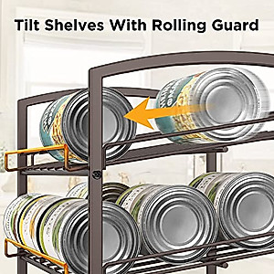FURNINXS Can Rack Organizer, 3-Tier Stackable Can Holder Dispenser for Kitchen Pantry or Cabinet Organization and Storage Holds up to 36 Cans FNCR01D, Bronze