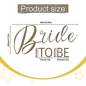3pcs Bride to Be Decals, Creative Wedding Shower Decorations Adorable Bridal Shower Sticker Engagement Party Decoration for Wall Door Balloon Arch Backdrop