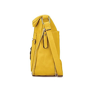 MKF Crossbody Bag for Women, Vegan Leather Messenger Purse – Designer Pocketbook Handbag Shoulder Strap