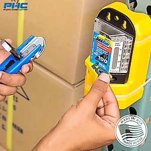 Pacific Handy Cutter SPD-017 Safety Point Blade Dispenser with 100 Safety Point Blades