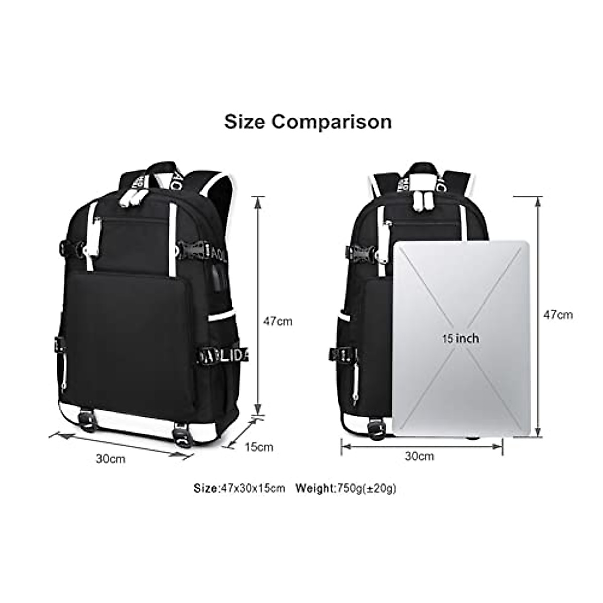 KBIKO-zxl Teen Boys Lionel Messi Backpack Soccer Star Bookbag Classic Travel Knapsack with USB Charging Port for Student