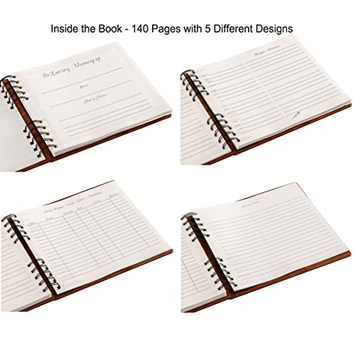 Funeral Guest Book Alternatives for Memorial Service Sign-in Memorial Books for Celebration of Life Include 4x6 Inch Thank You Cards with Envelopes Share A Memory Cards Wooden Table Sign (Brown)