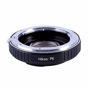 K&F Concept Lens Mount Adapter Compatible with Nikon Lens to Pentax K PK Mount Adapter with Glass for Pentax