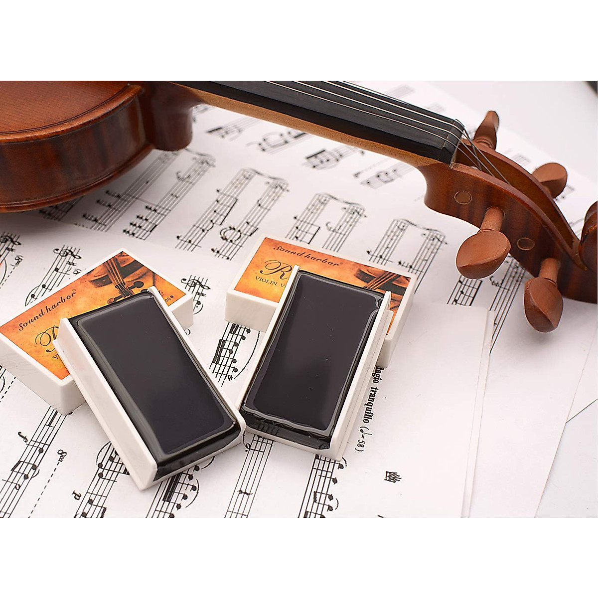 Rosin for Violin Viola Cello bow,2 Pack Dark Black Natural Rosin