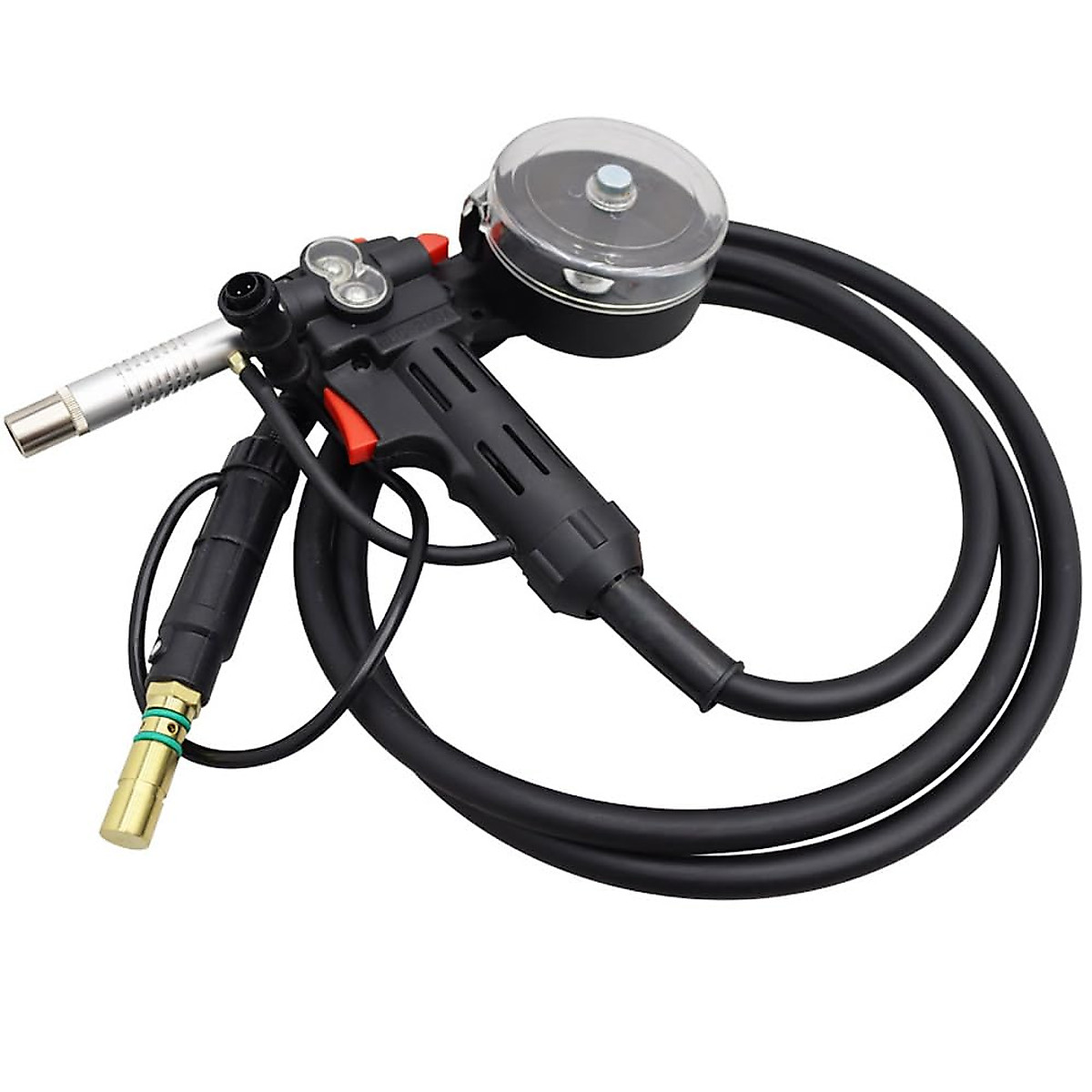 INTSUPERMAI Aluminum Spool Gun Fit for Miller 300371 Millermatic 140 180 211 Spoolmate 100 Torch with 3m(9.8ft) Cable 10 x 0.8mm Conductive Nozzle