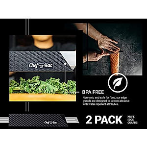 Chef Sac Elite Chef Knife Roll Bag with 2-Pack Knife Guards (8.5") Included