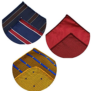 GOADAFOO 15 Pack Handkerchiefs Men 22CM Blue Burgundy Black Pocket Squares Dots Kerchief Accessories