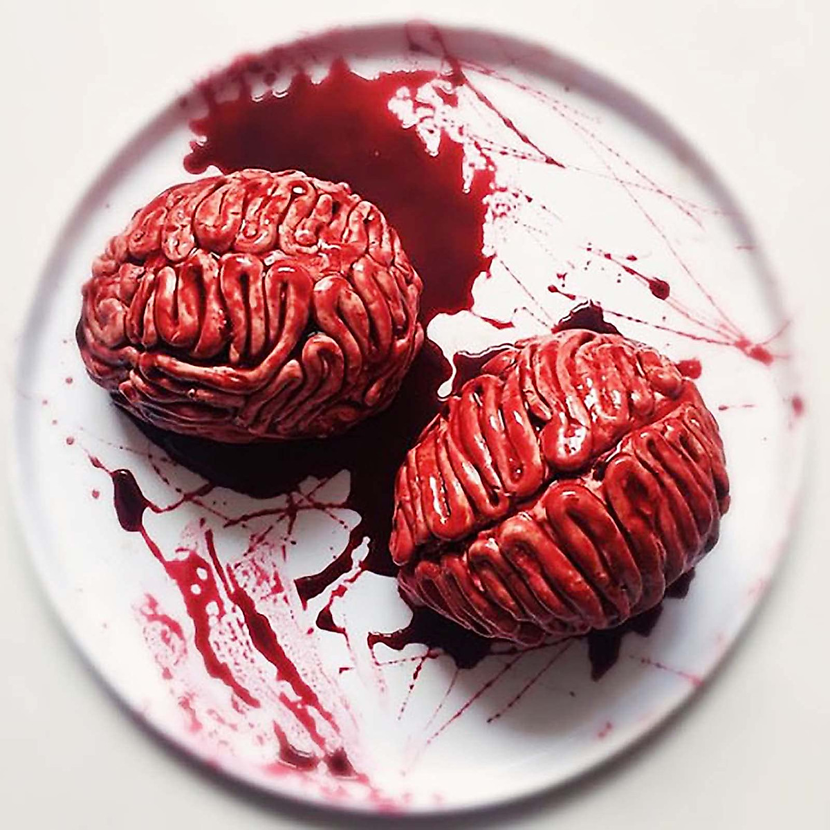 WOPODI Silicone Brain Shape Mold Halloween Humans Brain Cake Molds Realistic Internal Body Organs Fondant Cakes Mould Baking Candy Chocolate Pudding Dessert Jelly Sugar for Halloween Party Props