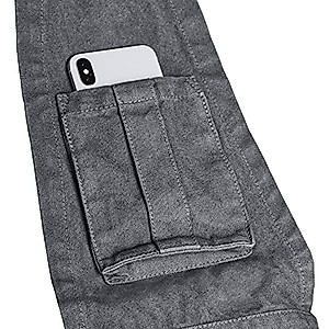 COLONY CO The Farmers Market Bag - Organic Cotton Canvas - Crossbody Sling Design - Cargo Pockets - Comfortable Wide Strap for Easy Carrying - Foldable - Washable - Durable, Strong - Gray - Made