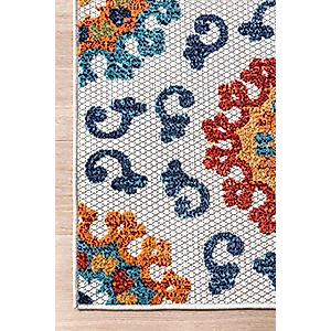 nuLOOM Aurora Transitional Indoor/Outdoor Area Rug, 4' x 6', Multi