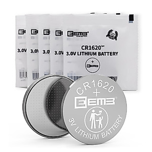 EEMB CR1620 Battery 5 Pack CR1620 3V Lithium Battery Button Coin Cell Batteries 1620 Battery 70mAh ECR1620, DL1620 for Watch, Key Fob, Calculator, Mobile Game, Toys