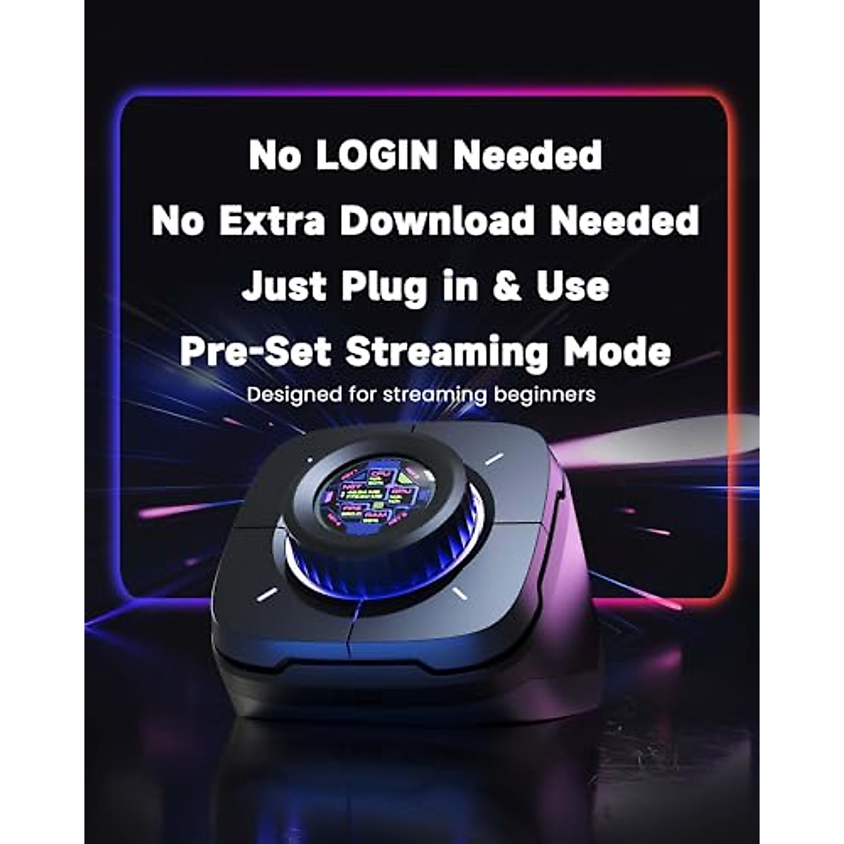 Cololight Studio Controller Keyboard like OBS, Twitch, ​YouTube COLO PLAY Programmable Gaming Keyboard with RGB Lighting, Performance Monitor, Desktop Media Controller for PC/MAC (Black)