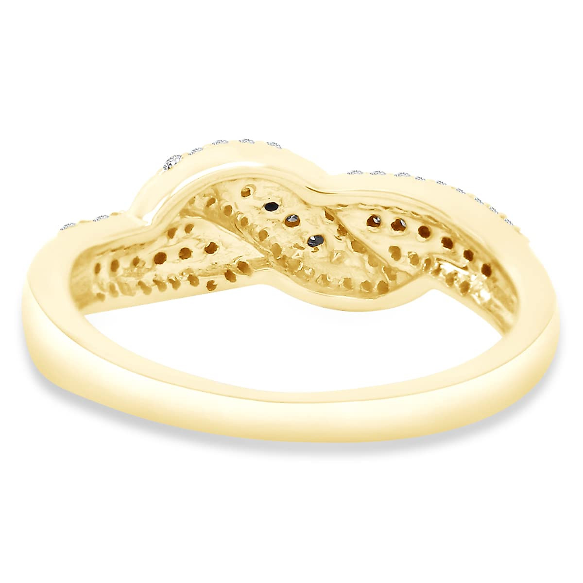 AFFY 1/2 CTTW Sterling Silver White & Brown Diamond ring Ring Size-12