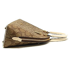 COACH Women's Katy Satchel in Signature Canvas (Khaki Multi)