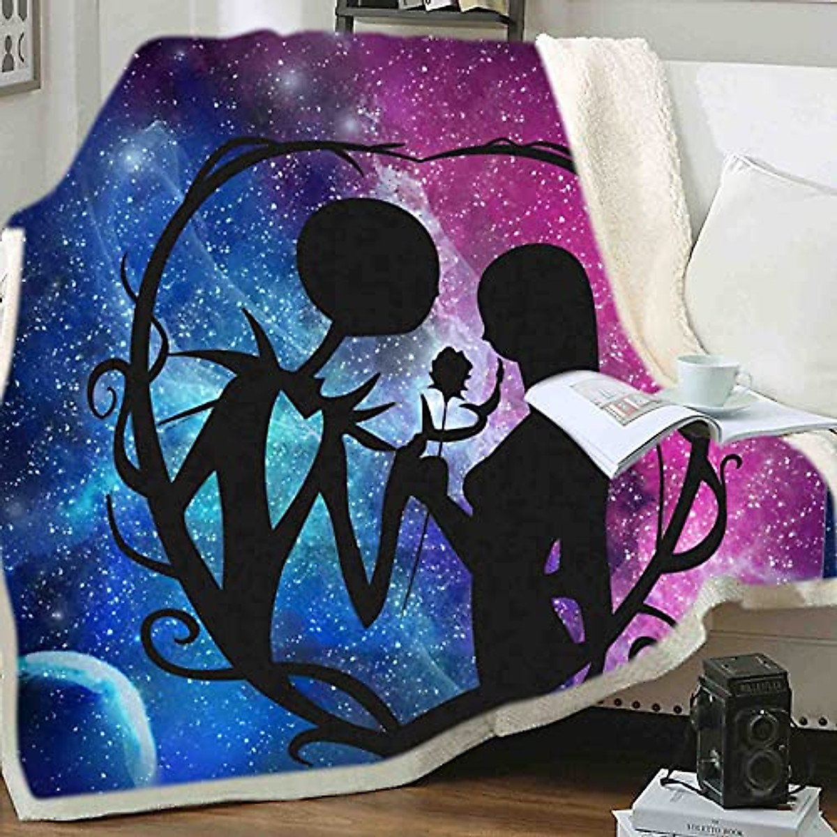 xiheshian Night-mare Before Christmas Blanket,Fleece Throw 80x60 inch Decor Gifts Bedding Set for Adults